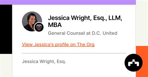 Jessica Wright Esq Llm Mba General Counsel At D C United The Org