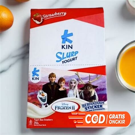 Jual Kin Slurp Yogurt 1 Box Berhadiah Stiker Isi 10pcs X 25ml Shopee