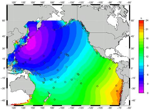 B Computed Tsunami Travel Times TTT For The Tsunami Leading Wave Download Scientific