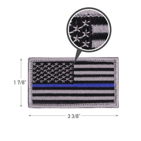 Thin Blue Line American Flag Hook And Loop Patch Grandpopsarmynavy
