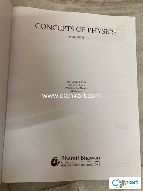 Buy Concepts Of Physics Part 1 By Hc Verma Book In Excellent