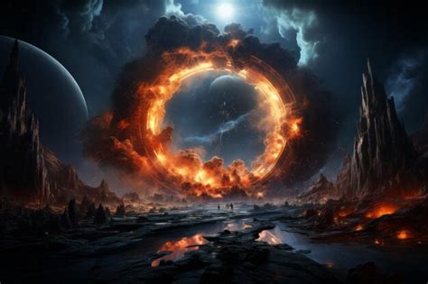 Premium Photo 3d Render Of A Futuristic Space Colony Orbiting Distant Exoplanet Background