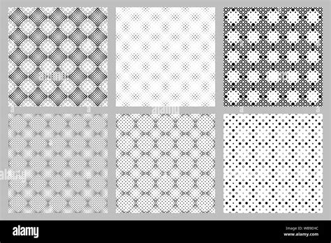 Geometrical Seamless Circle Pattern Background Design Set Abstract