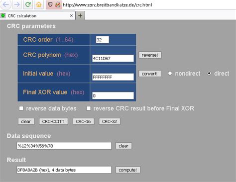 Solved Which 32 Bit Crc Does The Crc Calculation Unit On