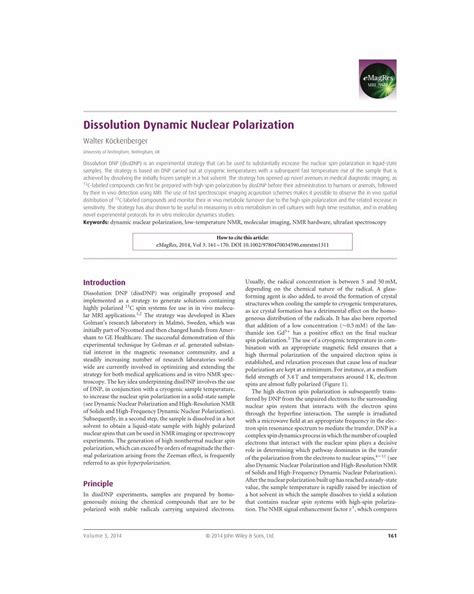 Pdf Emagres Dissolution Dynamic Nuclear Polarization Dokumen Tips