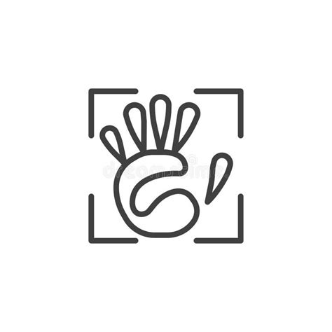 Authentication Line Icons Collection Passwords Biometrics Tokens