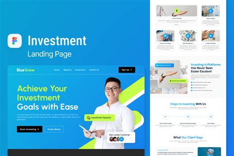 Blue Grow Investment Landing Page Figma