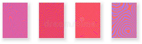 Abstract Wavy Contour Patterns In Warm Colors Stock Vector Illustration Of Fluid Contour