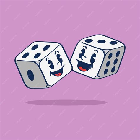 Premium Vector Dices Cartoon Character Has A Cute Face Vector