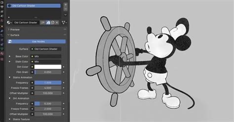 ben radcliffe on linkedin old school disney style shader set up in blender