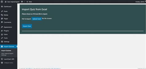 learndash quiz import export