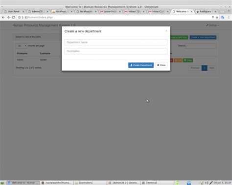 Human Resource Management Project In Codeigniter Php With Source Code And Report [ Download