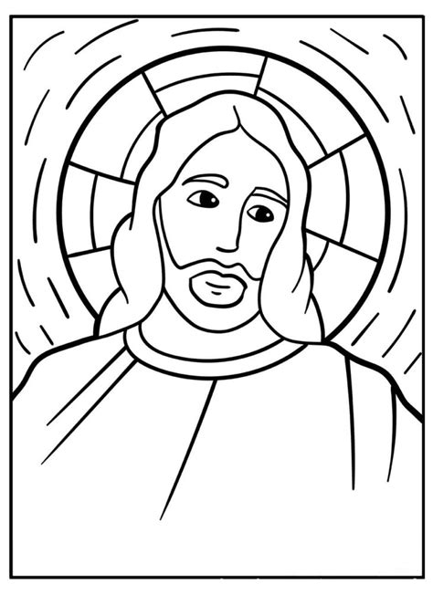 Dibujo De Jesús Y Dejad A Los Niños Pequeños Para Colorear Y Imprimir