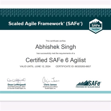 Abhishek Singh On Linkedin Today I Cleared My Safe Agile Certification