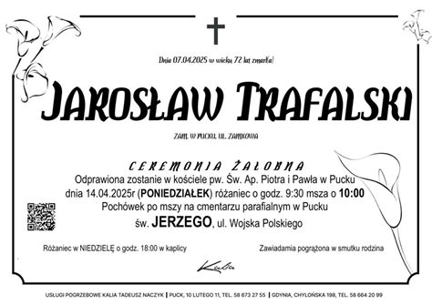 śp Jarosław Trafalski Portal I Telewizja Kaszuby24