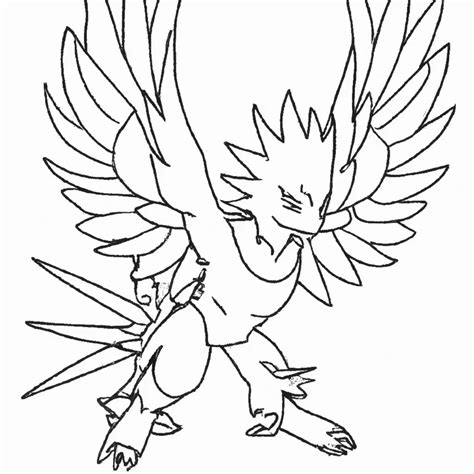 Desenhos De Pok Mon Zapdos Para Imprimir E Colorir