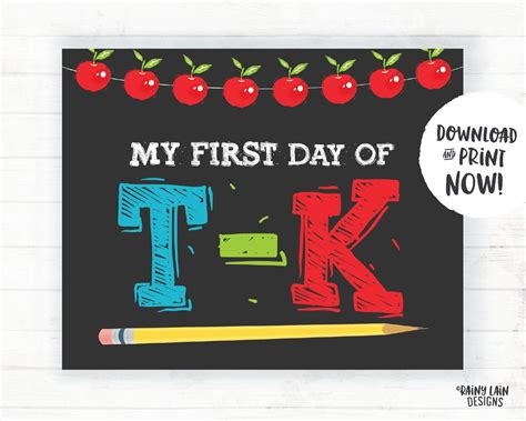 First Day Of Tk Free Printable Printable Templates