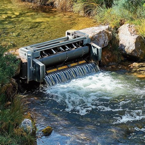 Image Of A Smallscale Hydropower System With A Microhydro Generator In