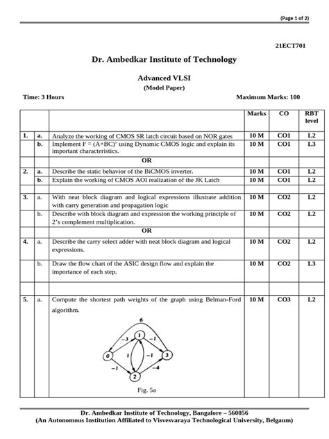 21ect701 advance vlsi revised model qp pdf cmos applied mathematics