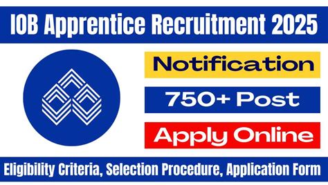 Iob Apprentice Recruitment 2025 Eligibility Details Apply Online Form