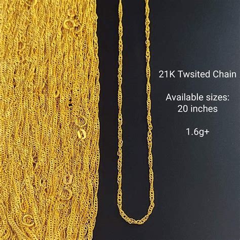 21k Saudi Gold Twisted Necklace Womens Fashion Jewelry And Organizers