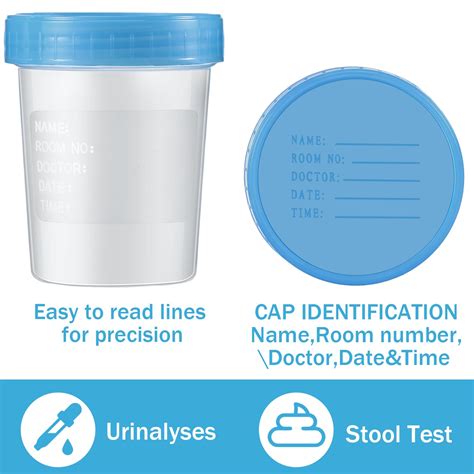 Geiserailie 200 Pcs Disposable Specimen Cup Urine Pee
