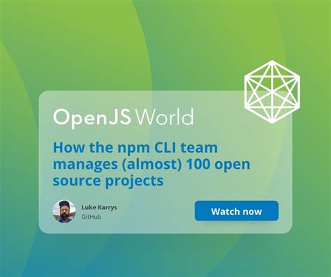 Openjs Foundation On Linkedin If You Were Wondering How The Npm Cli