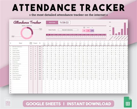 Attendance Aesthetic Employee Attendance Tracker Attendance