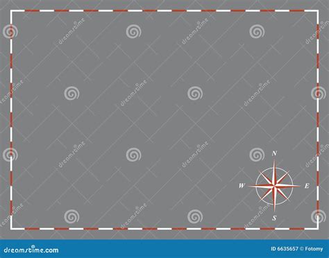 Blank Chart With Compass Rose Stock Vector Illustration Of North Antique 6635657