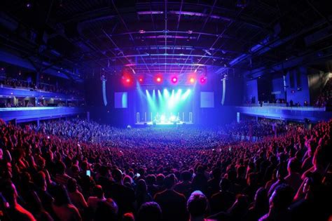 A Wideangle View Of A Crowded Concert Venue With Numerous Individuals