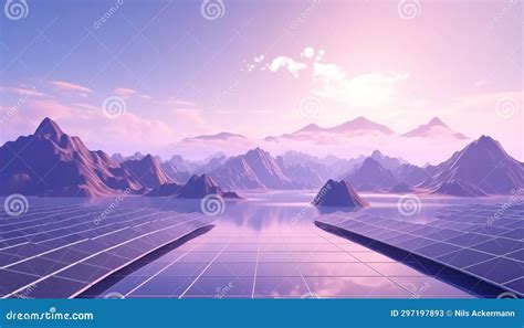 Minimalistic Wallpaper Futuristic Solar Panels With Beautiful