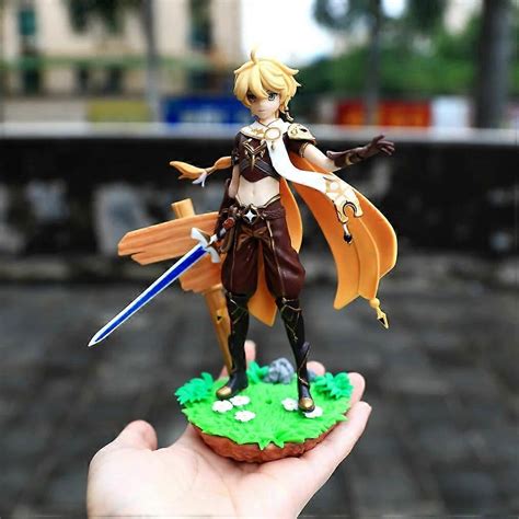 20cm Genshin Impact Aether Lumine Barbara Anime Figure Beauty Girl