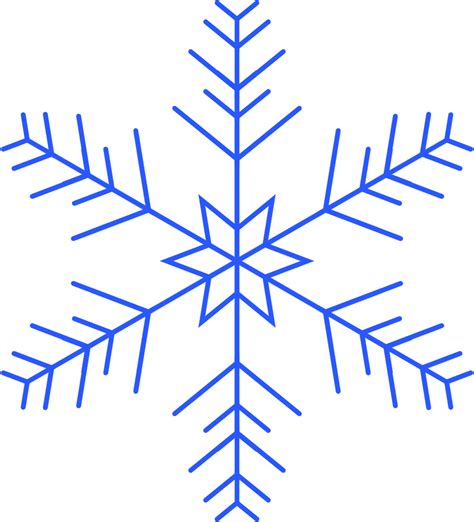 Blue Snowflake Drawing
