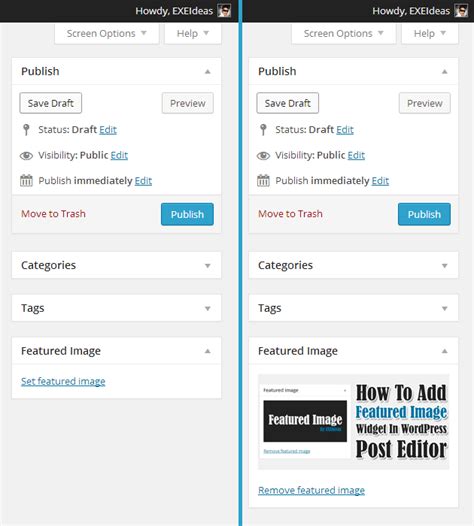 How To Add Featured Image” Widget In Wordpress Post Editor Sidebar