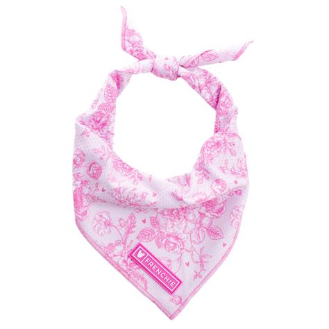 Frenchie Cooling Bandana Toile Pink Pixie Sticks Dog Boutique