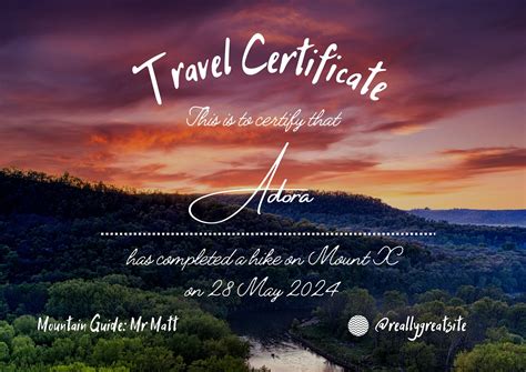 Travel Certificate Template