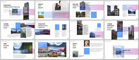 Minimal Presentations Design Portfolio Vector Templates With Colorful