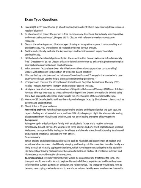 Exam Type Questions Pdf