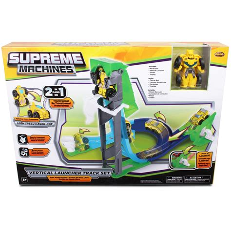 Nkok Supreme Machines High Speed Racer Bot Vertical Launcher Track Rocket Bot 42032