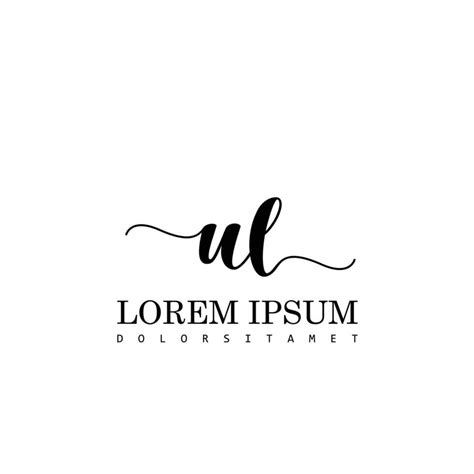 Ul Initial Handwriting Template Design 28691012 Vector Art At Vecteezy
