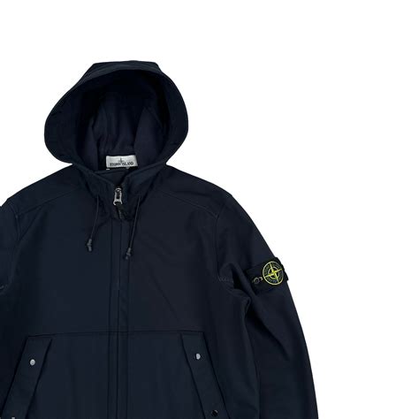 Stone Island 2020 Navy Soft Shell Hooded Jacket Medium Mats Island