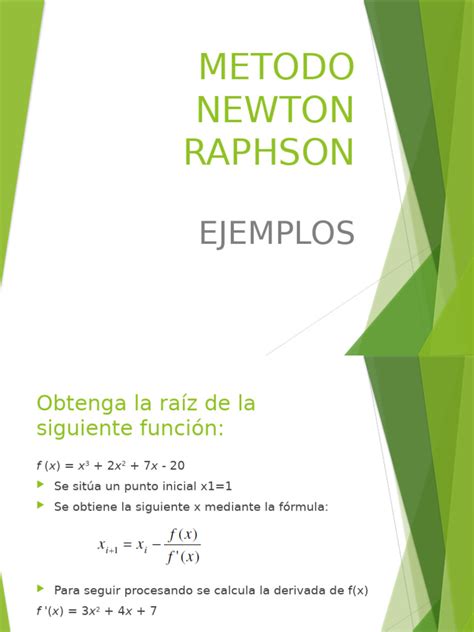 Ejercicios De Newton Raphson Pdf