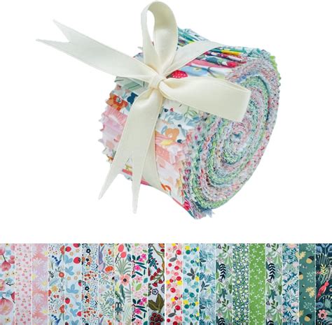 Jelly Roll Fabric Strips For Quilting Precut Floral Cotton