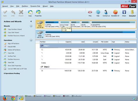 Minitool Partition русификатор