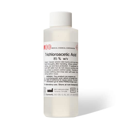 Trichloroacetic Acid Tca 85 Medical Chemical Corporation