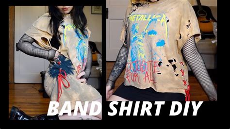 Diy An Old Band Tee With Me Youtube