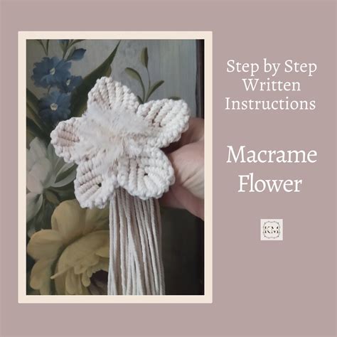 Macrame Flower Pattern Pdf Digital Download Written Instructions And Photos Diy Boho Home