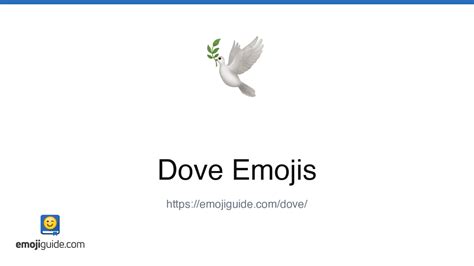 Dove Emoji 🕊️ — Meaning Copy And Paste Emojiguide