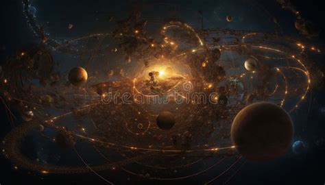 An Abstract Representation Of Planets Stock Illustration Illustration