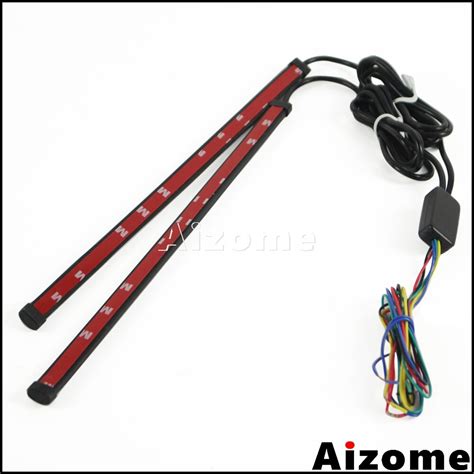 Car 29cm Sequential Led Strip Red Light Motorcycle Vicedeal